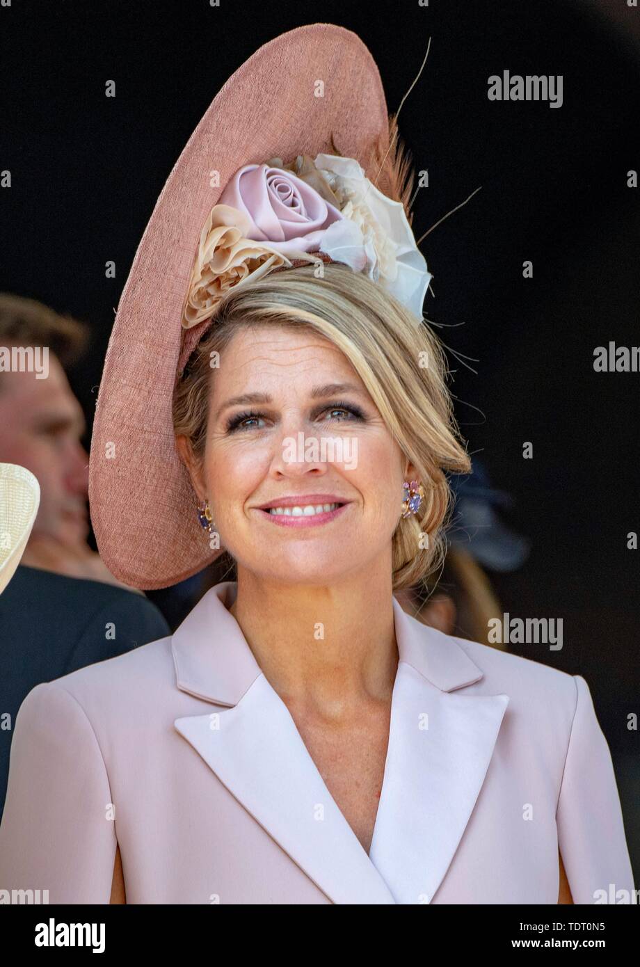 Windsor, UK. 17th June, 2019. Queen Maxima attending the Procession ...