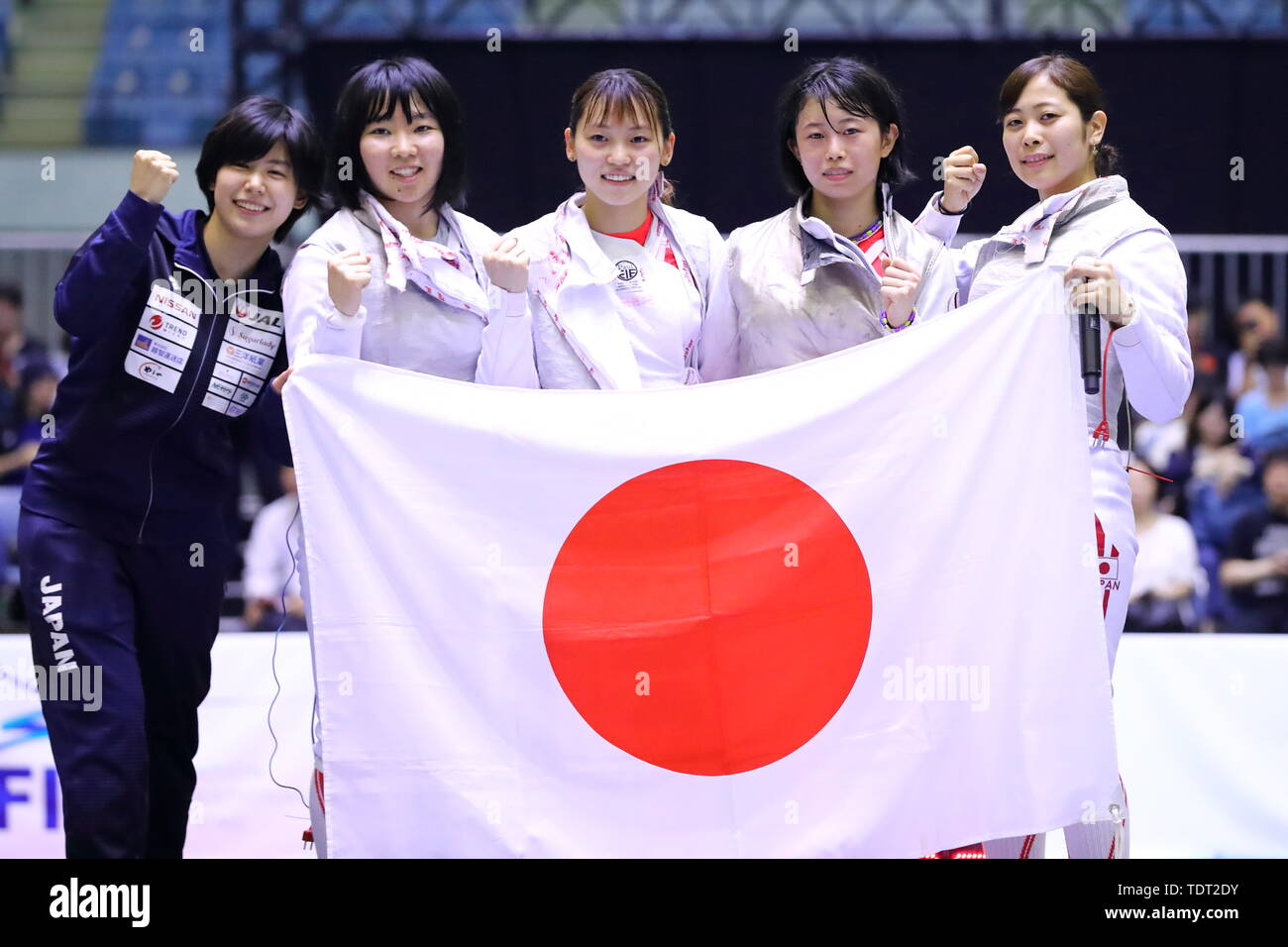 Chiba Port Arena, Chiba, Japan. 18th June, 2019. (L-R) Karin Miyawaki ...