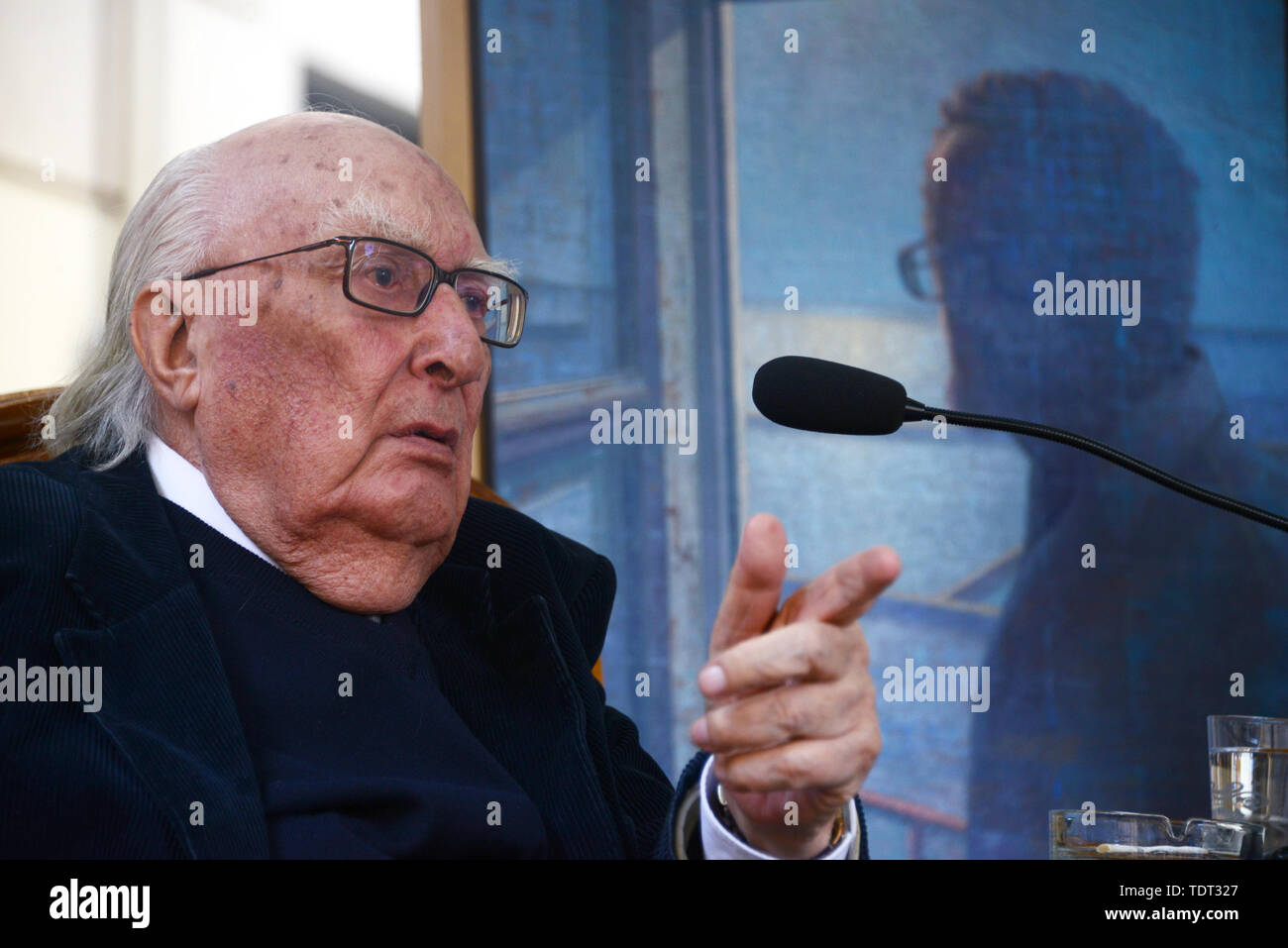 In the photo the writer Andrea Camilleri Stock Photo - Alamy