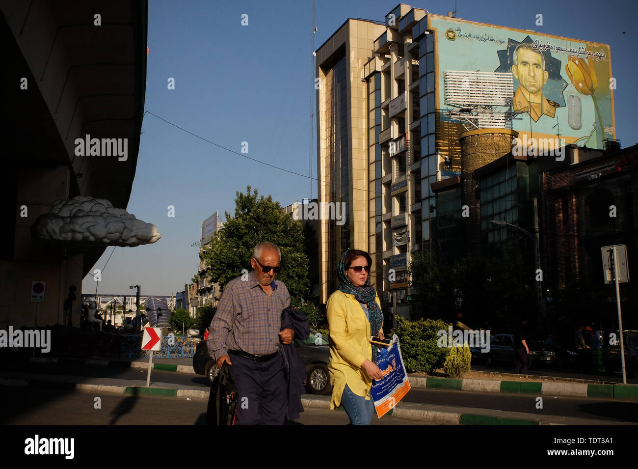 June 17, 2019 - Tehran, Tehran, IRAN - Iranians walk in downtown Tehran ...