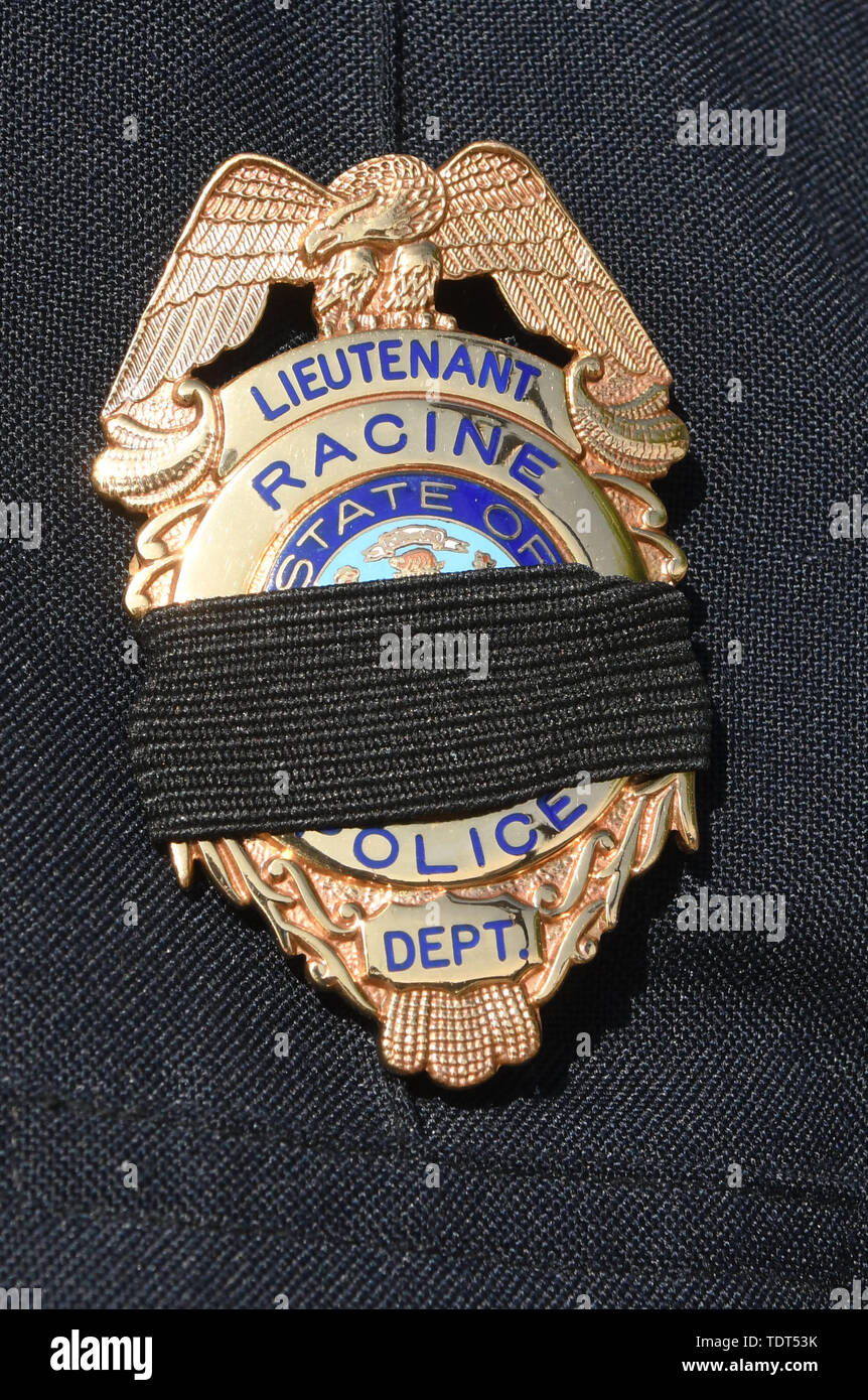 Racine, Wisconsin, USA. 18th June, 2019. Racine Police Lt. RICK TOELLER ...