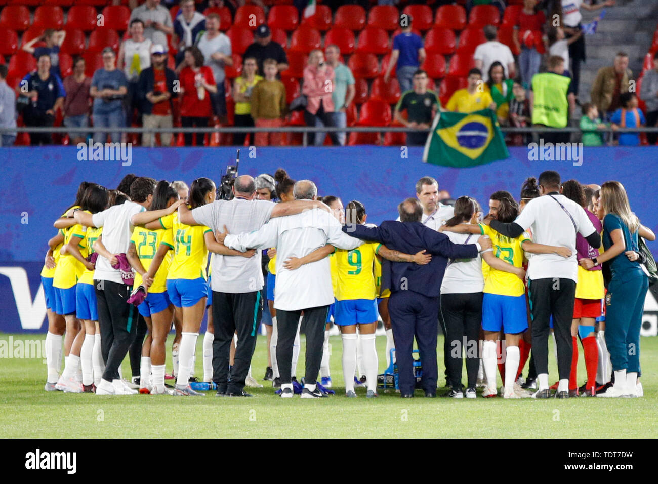 Montpellier, France. 18th June, 2019. BRAZIL VS ITALY - Brazilian Team ...