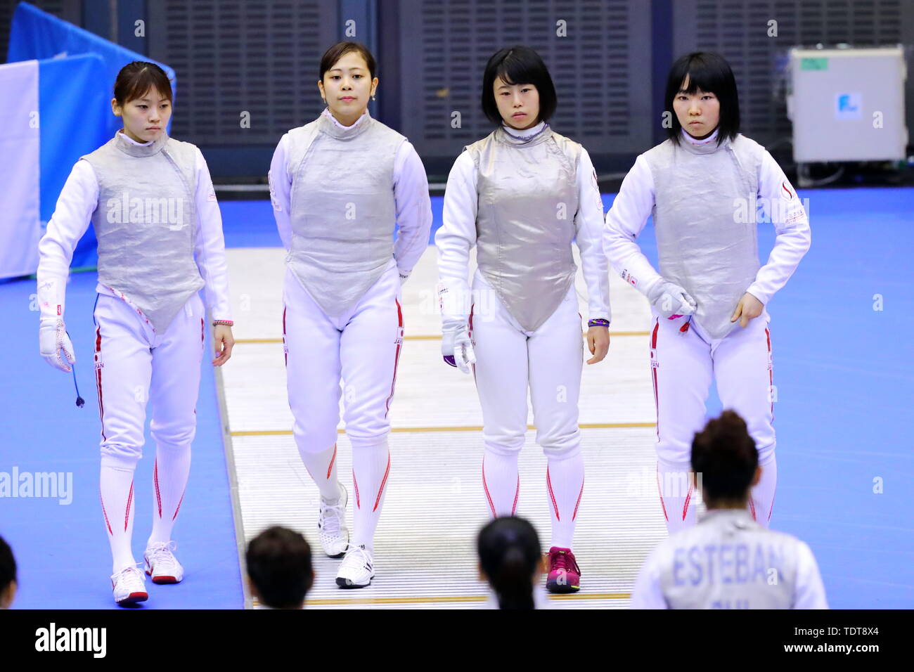 Chiba Port Arena, Chiba, Japan. 18th June, 2019. (L-R) Sera Azuma ...