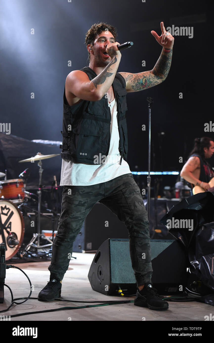 Boca Raton. 18th June, 2019. Zac Barnett of American Authors performs ...