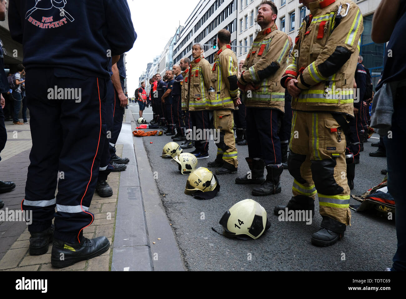 Fire Brigade Strike Firefighters Strike Firemen Helmet Uniform High ...