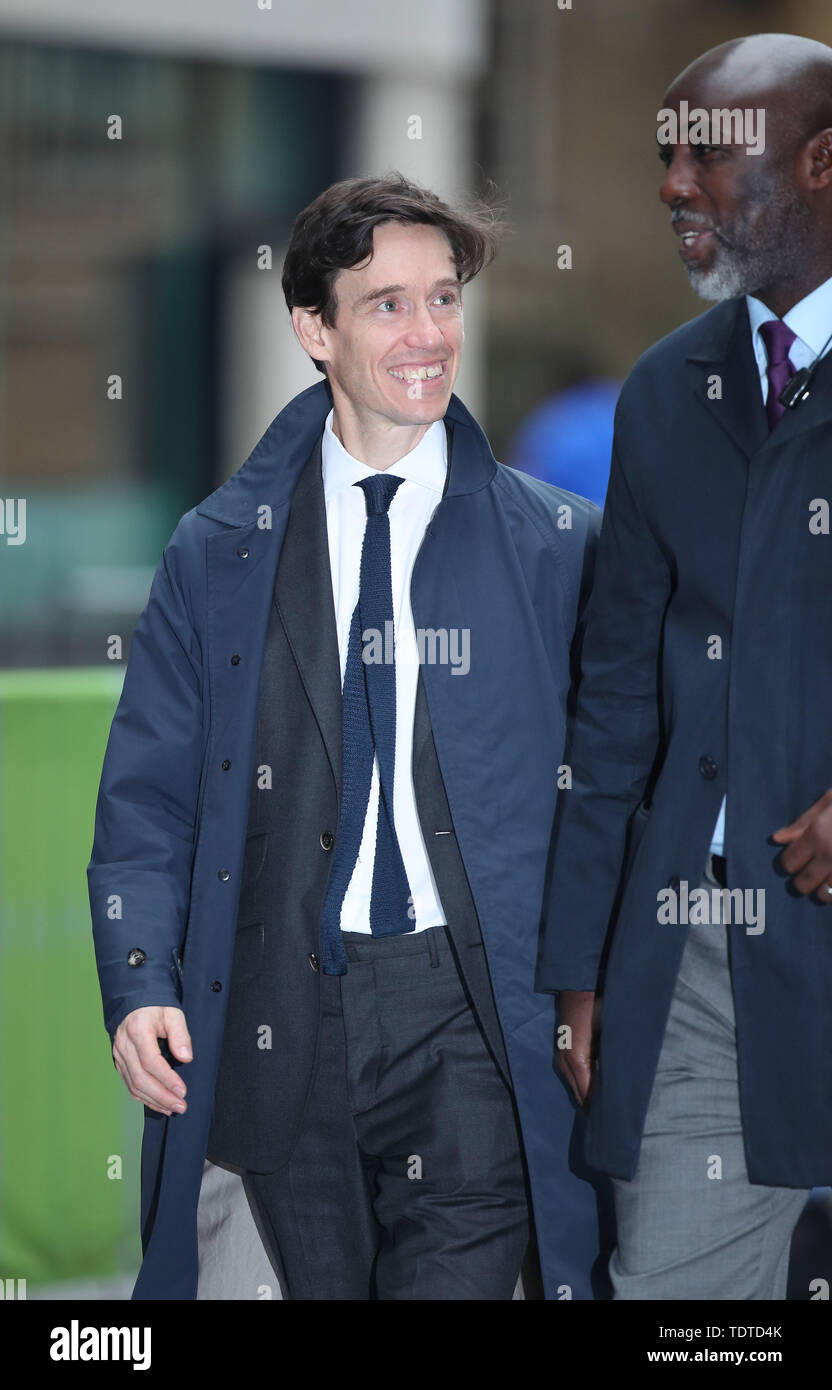 Conservative party leadership contender Rory Stewart arrives at BBC ...