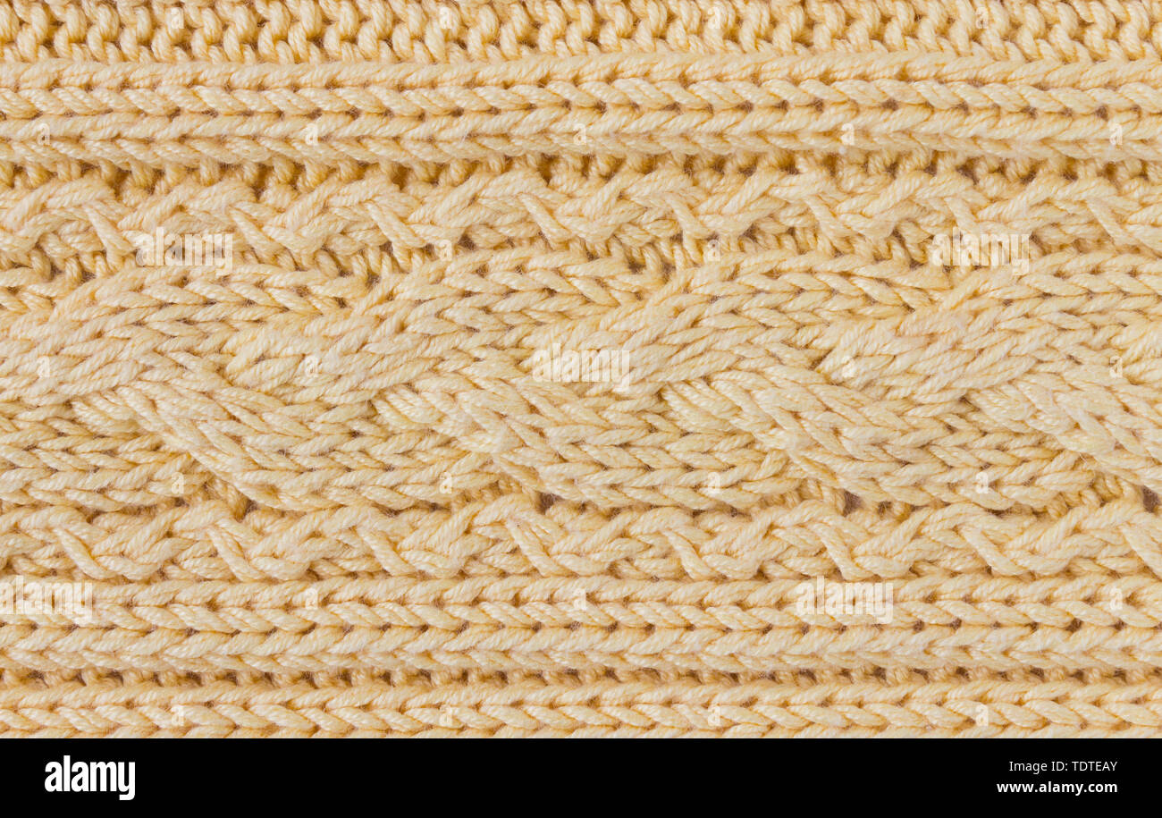 Dark Yellow Knitting Texture or Knitted Texture Background in macro ...