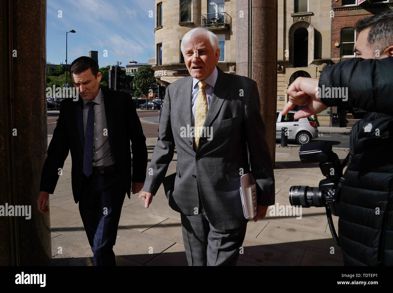 Former Tory MP Harvey Proctor arrives at Newcastle Crown Court to give ...