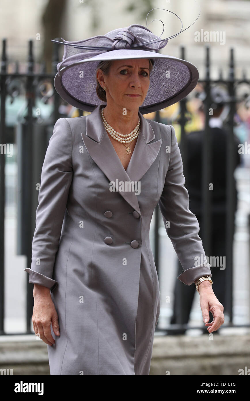 Baroness Fairhead representing the Duke of York arrives for a service ...