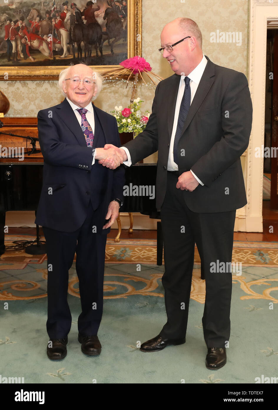 Outgoing PSNI Chief Constable Sir George Hamilton meets President ... Outgoing PSNI Chief Constable Sir George Hamilton meets President ...
