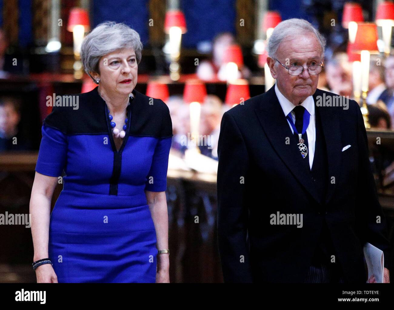 Prime Minister Theresa during a service of thanksgiving for the life ...