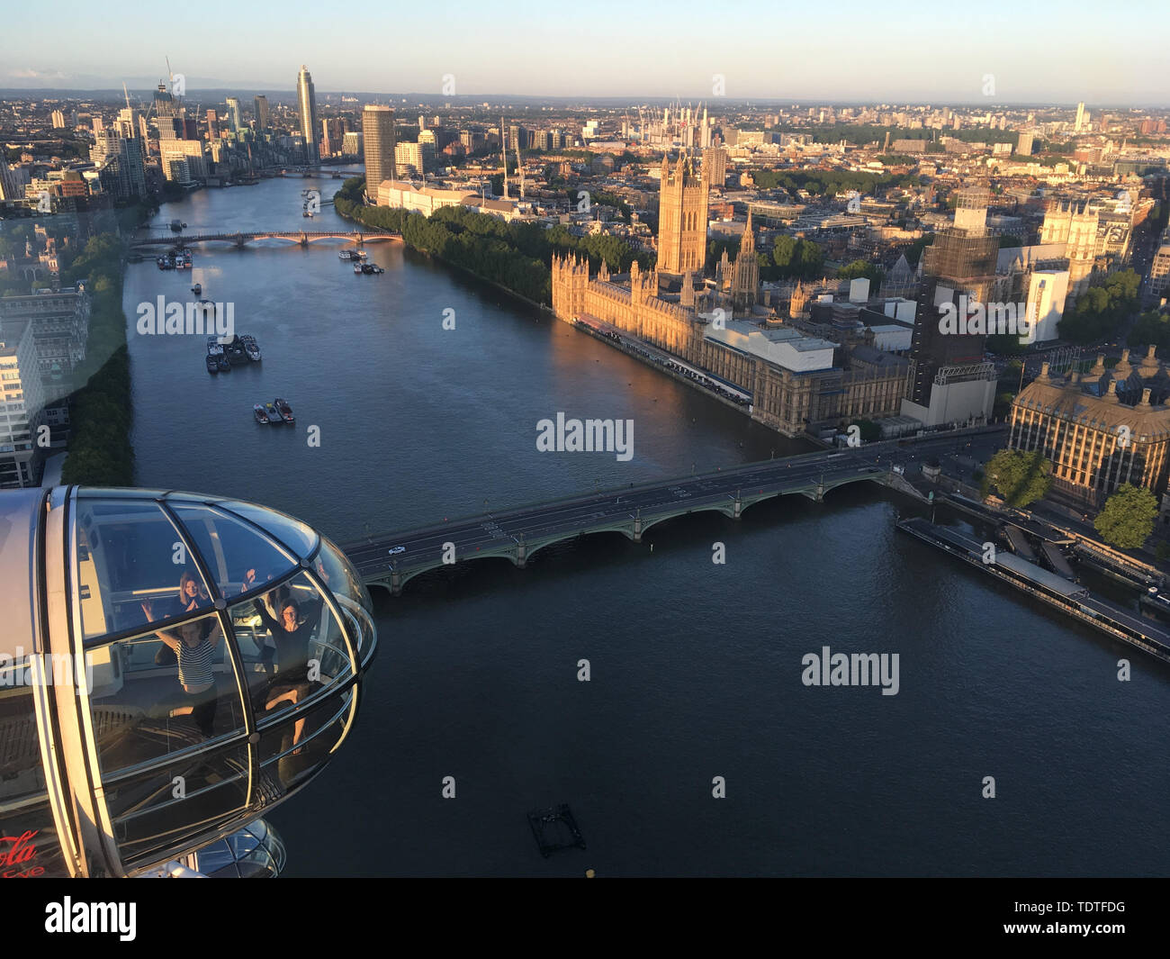 The sun rises over london during the summer solstice hi-res stock ...