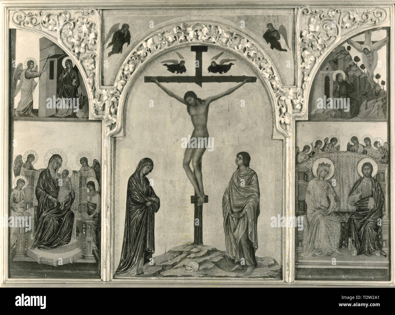 The Crucifixion, painting by Duccio di Buoninsegna Stock Photo - Alamy