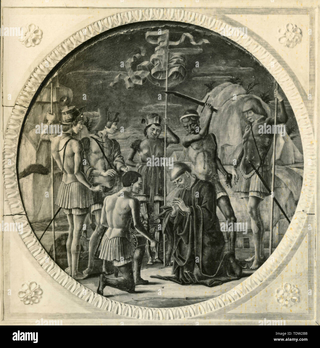 St. Maurelius before the Judge, painting by Cosimo Tura Stock Photo - Alamy