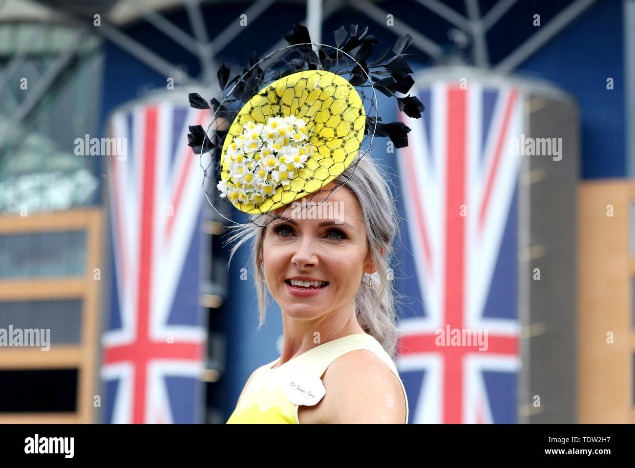 Mrs Shane Horn from Ascot attending day two of Royal Ascot at Ascot ...