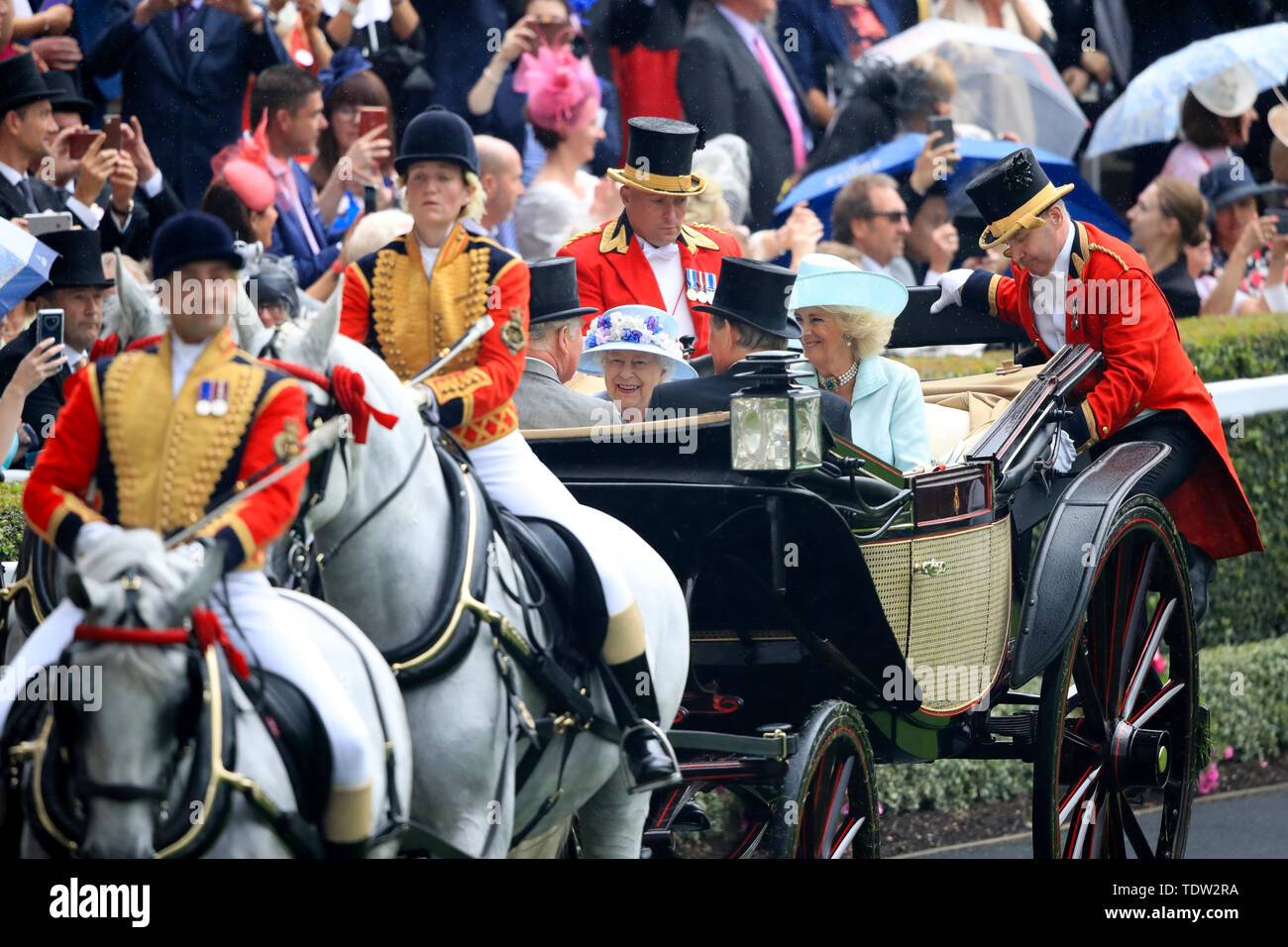 Queen Elizabeth II and The Duchess of Cornwall during the royal ...