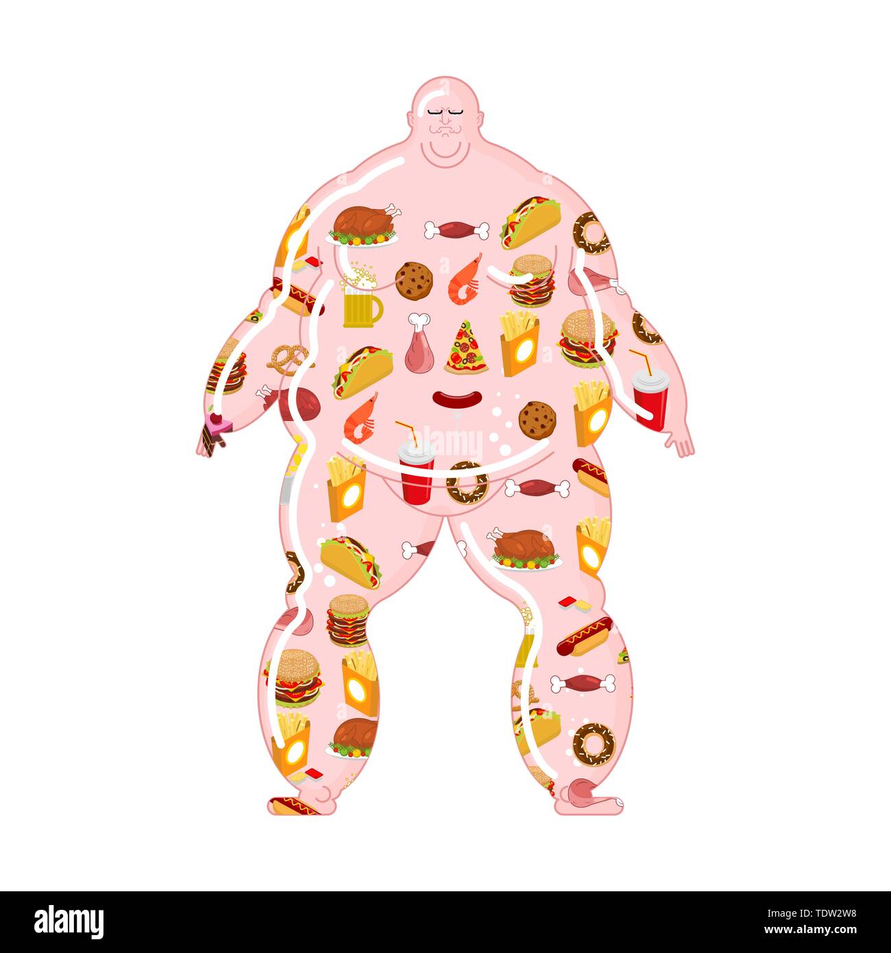 Fast food human body Cut Out Stock Images & Pictures - Alamy