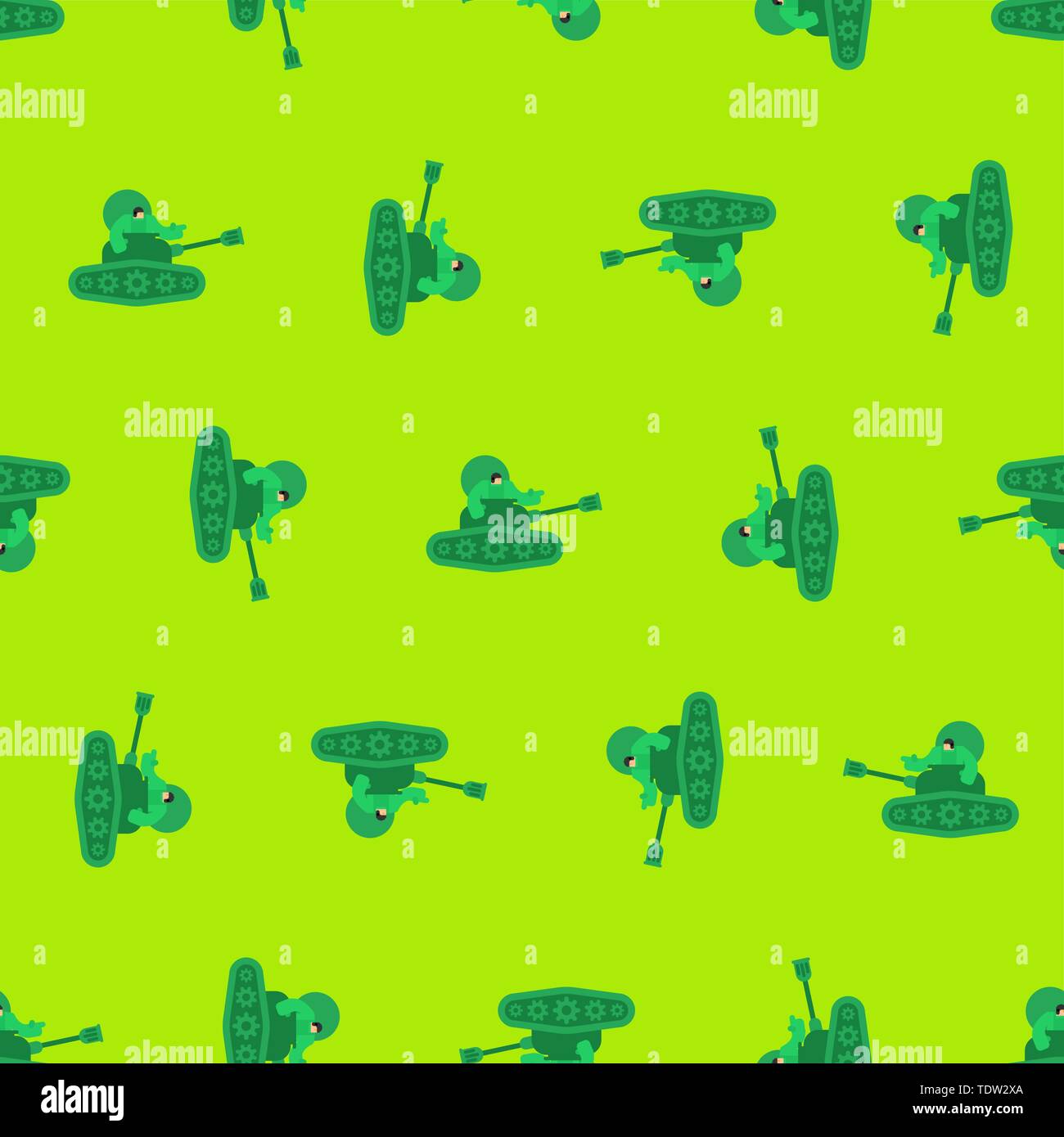 Cartoon tank and trooper pattern seamless. Childrens soldier background ...