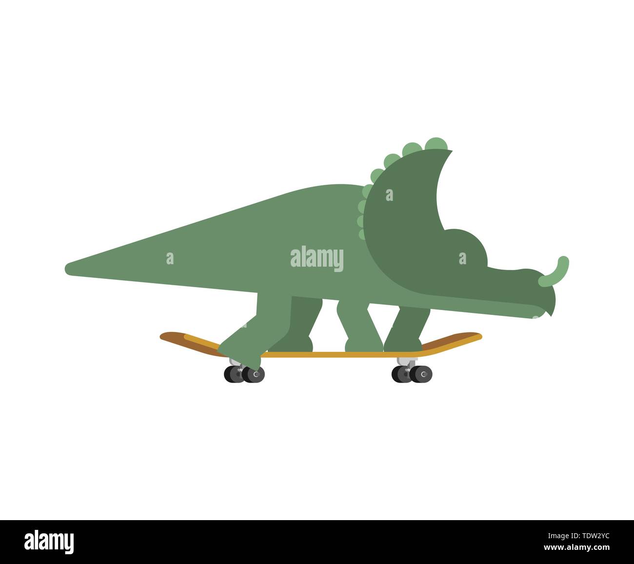 Styracosaurus on skateboard. Dino Skateboarder. Prehistoric lizard ...