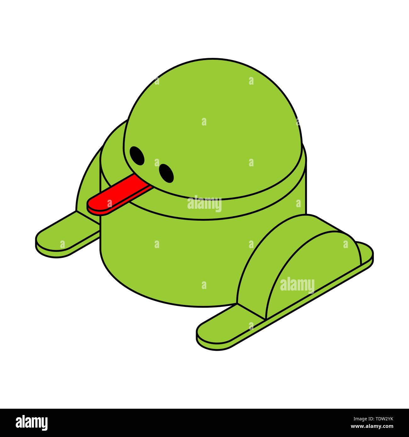 Isometric Frog isolated. Geometric toad. 3D amphibian Stock Vector ...