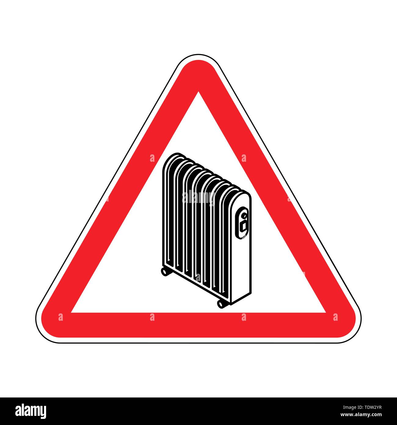 Triangular metal warning sign Stock Vector Images - Alamy