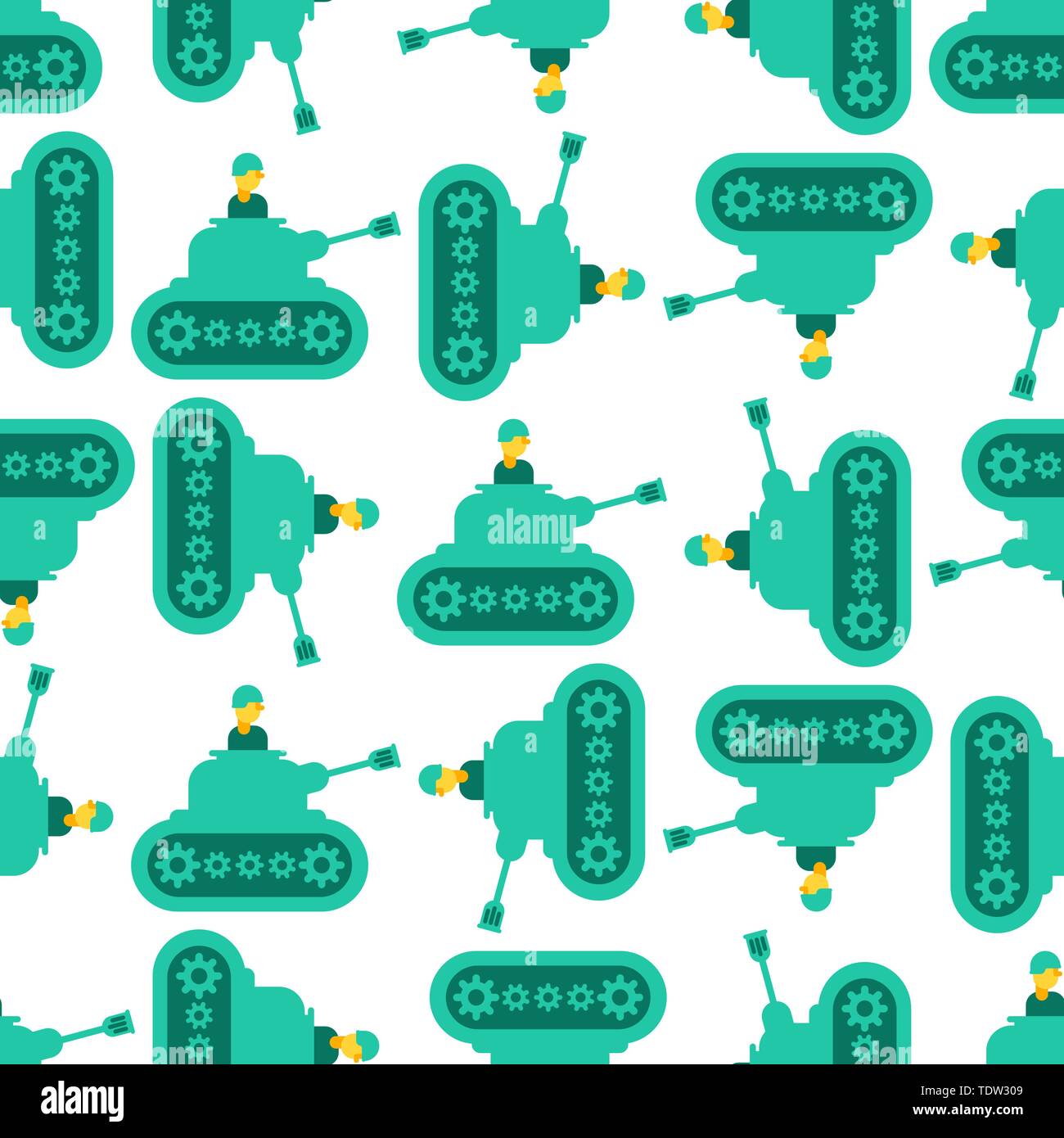 Cartoon tank and trooper pattern seamless. Childrens soldier background ...