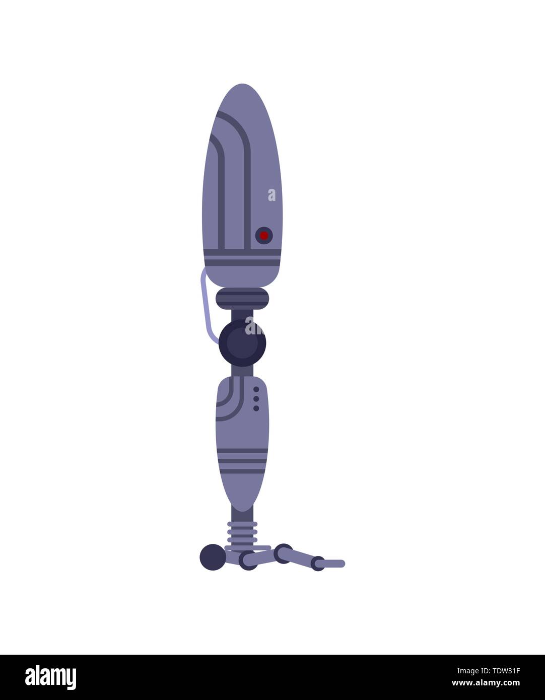 Prosthetic leg isolated. mechanical artificial limb. vector ...