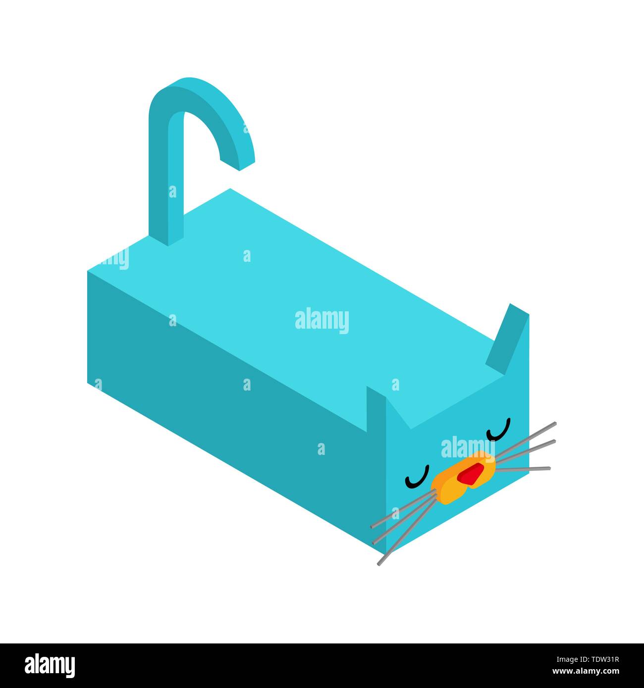 Isometric Cat isolated. Geometric pet. 3D Animal Stock Vector Image ...