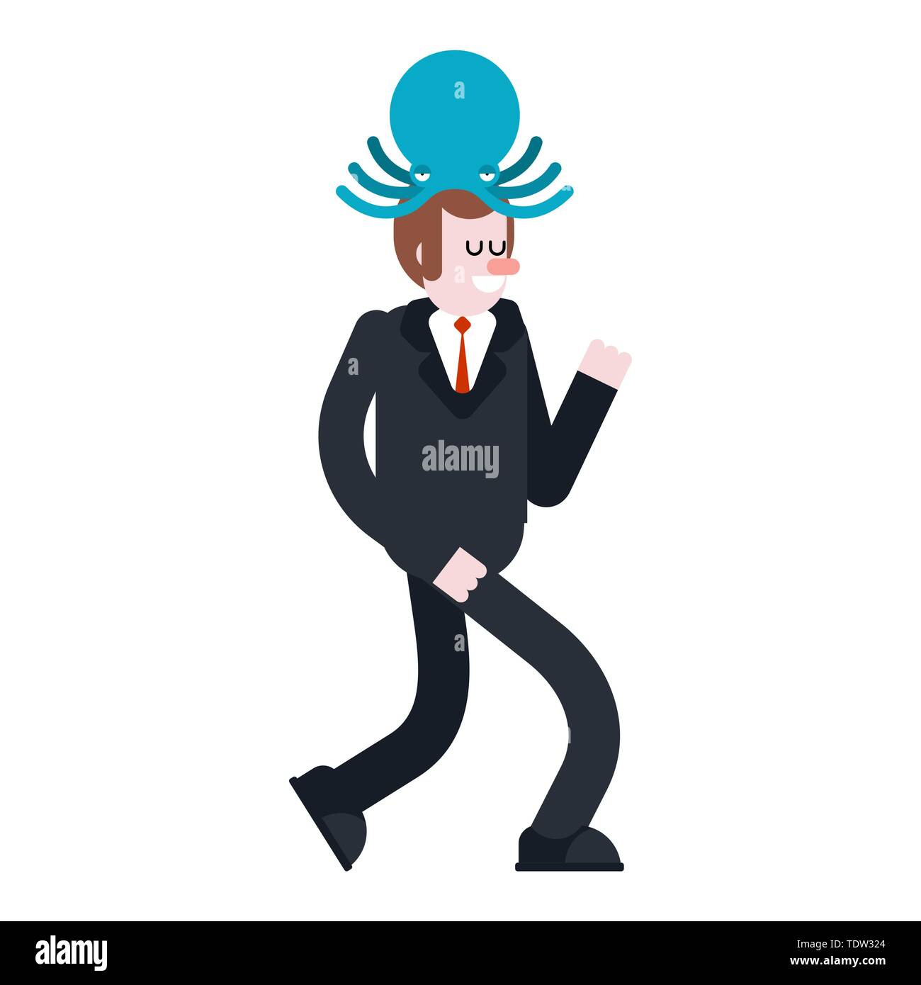 Alien Octopus on head. Mind control. Monster Aliens Management of human ...