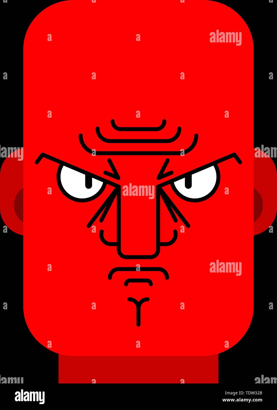 Human face emoticon furious expression Stock Vector Images - Alamy