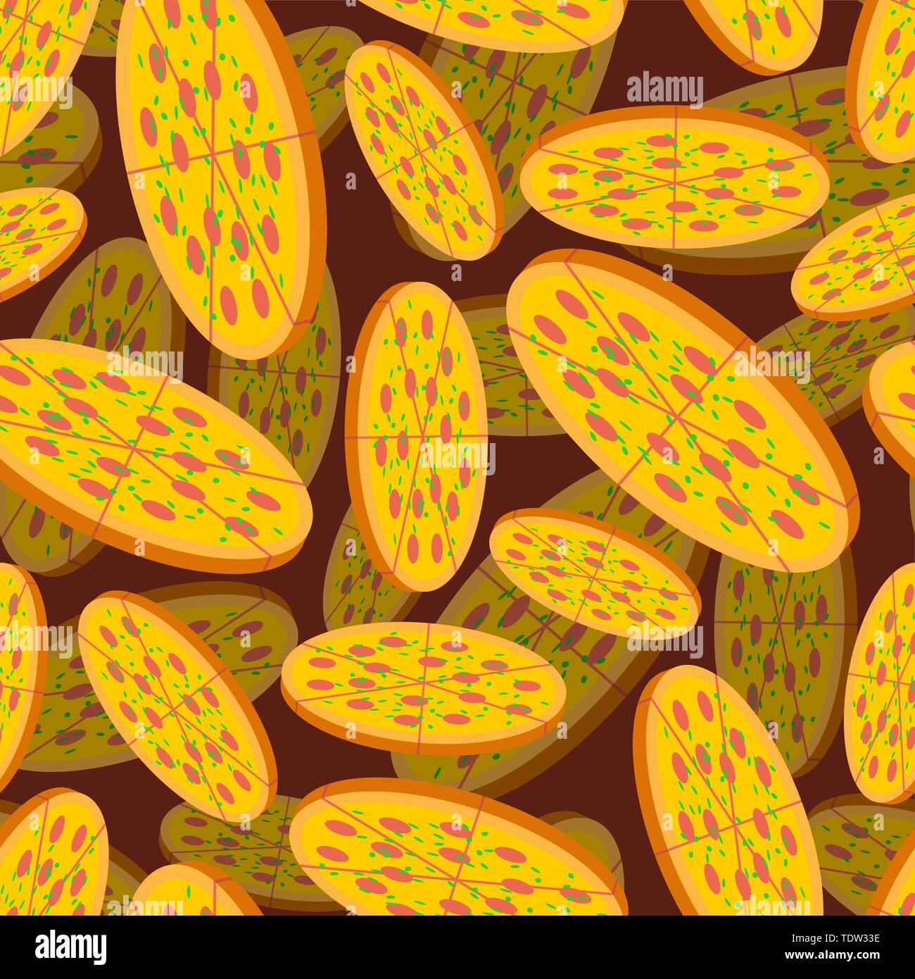 Full Pizza pattern seamless. Fast food background. vector texture Stock ...