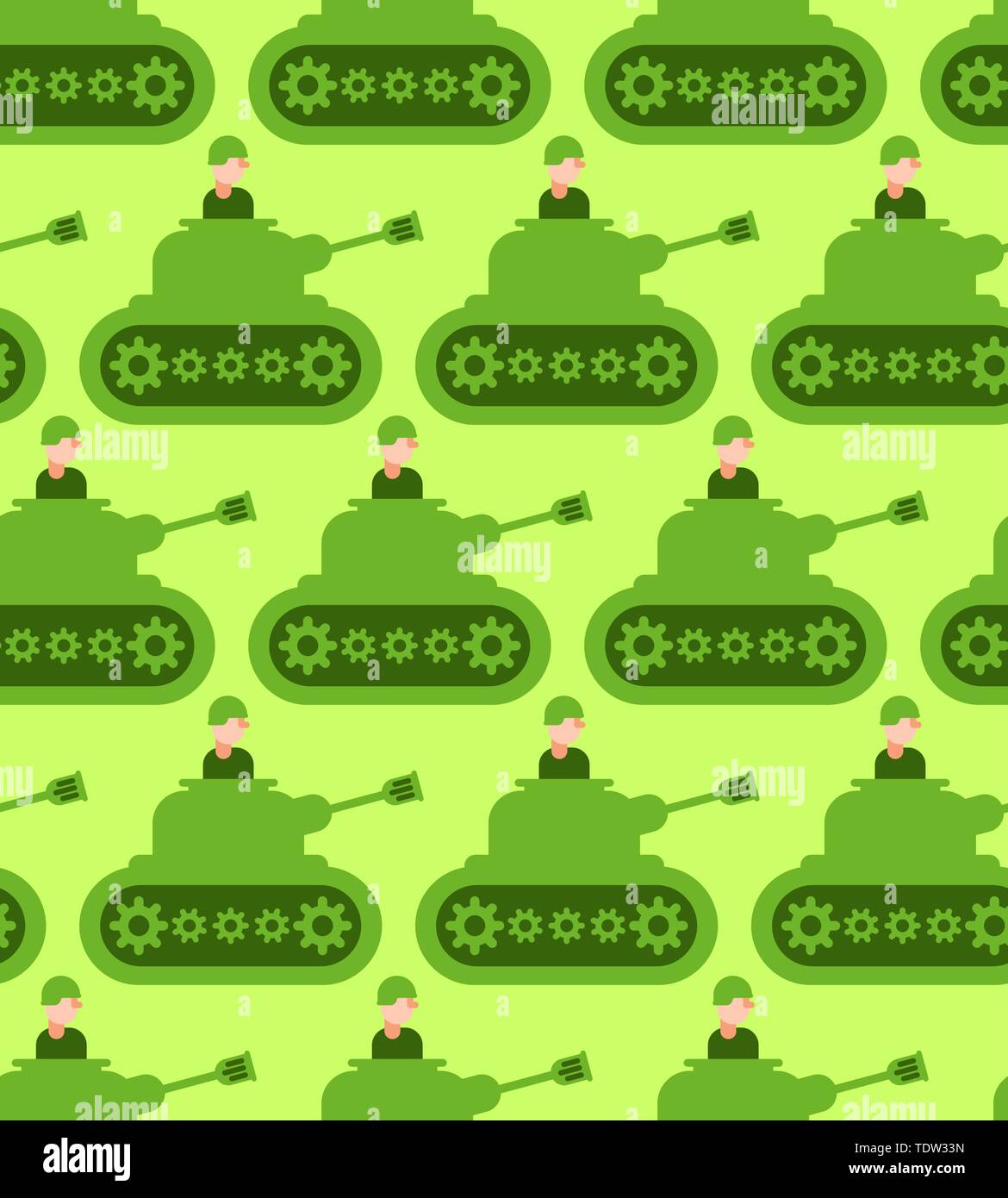 Cartoon tank and trooper pattern seamless. Childrens soldier background ...