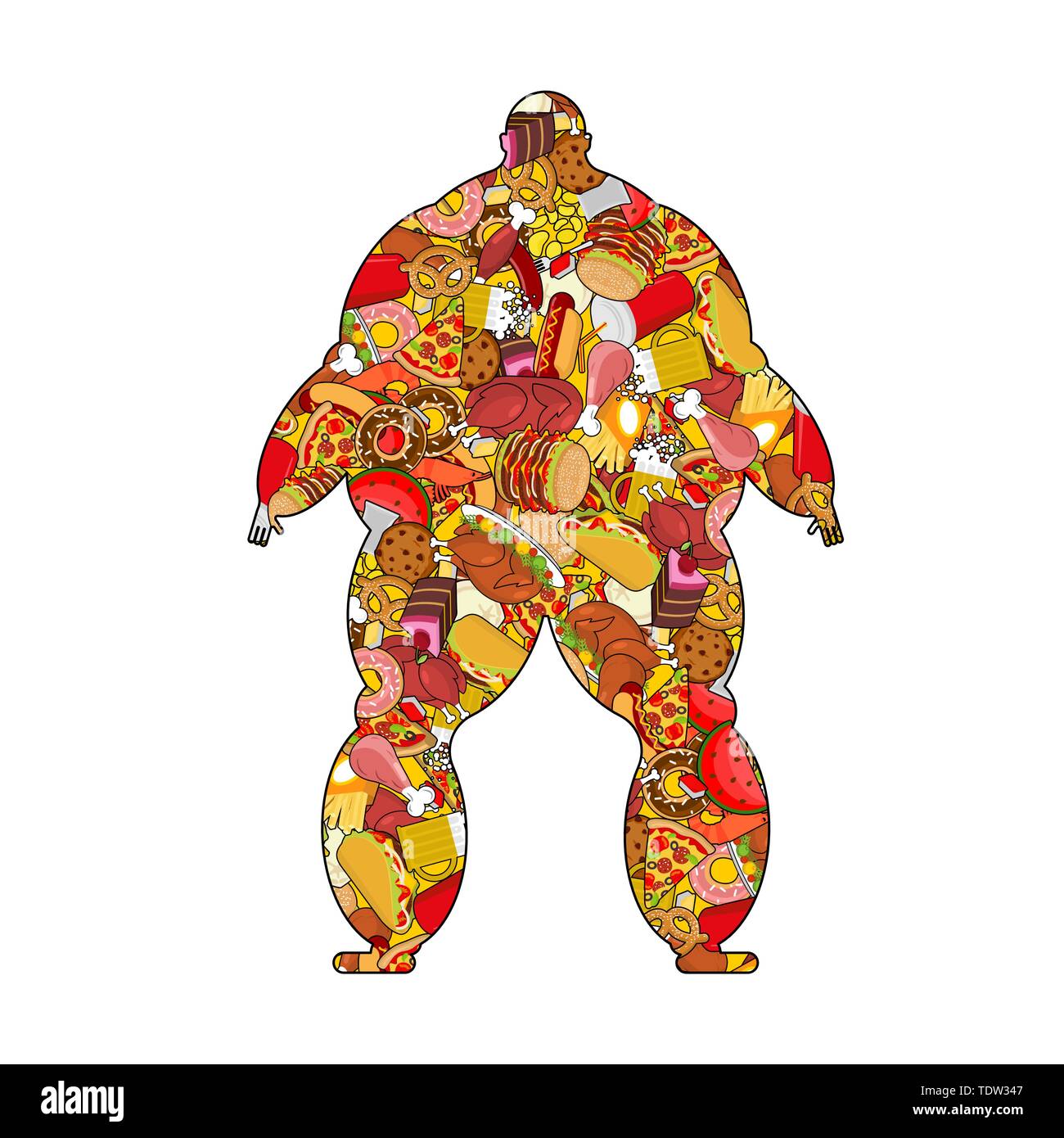 Fast food human body Cut Out Stock Images & Pictures - Alamy