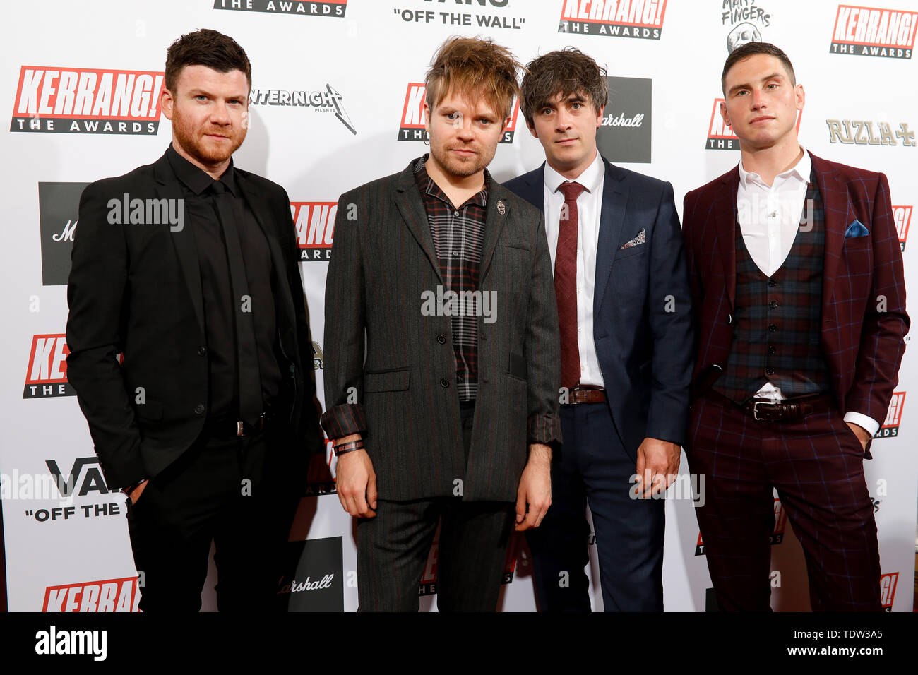 Enter Shikari's Rory Clewlow (left to right) Rou Reynolds, Chris Batten ...