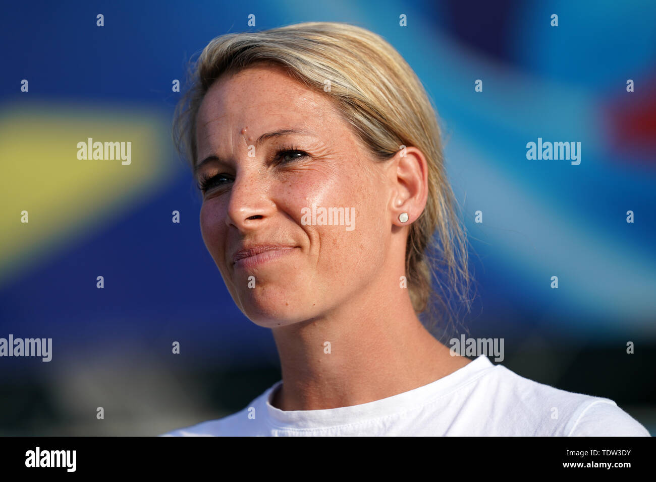 Former England goalkeeper Rachel Brown-Finnis before the FIFA Women's ...
