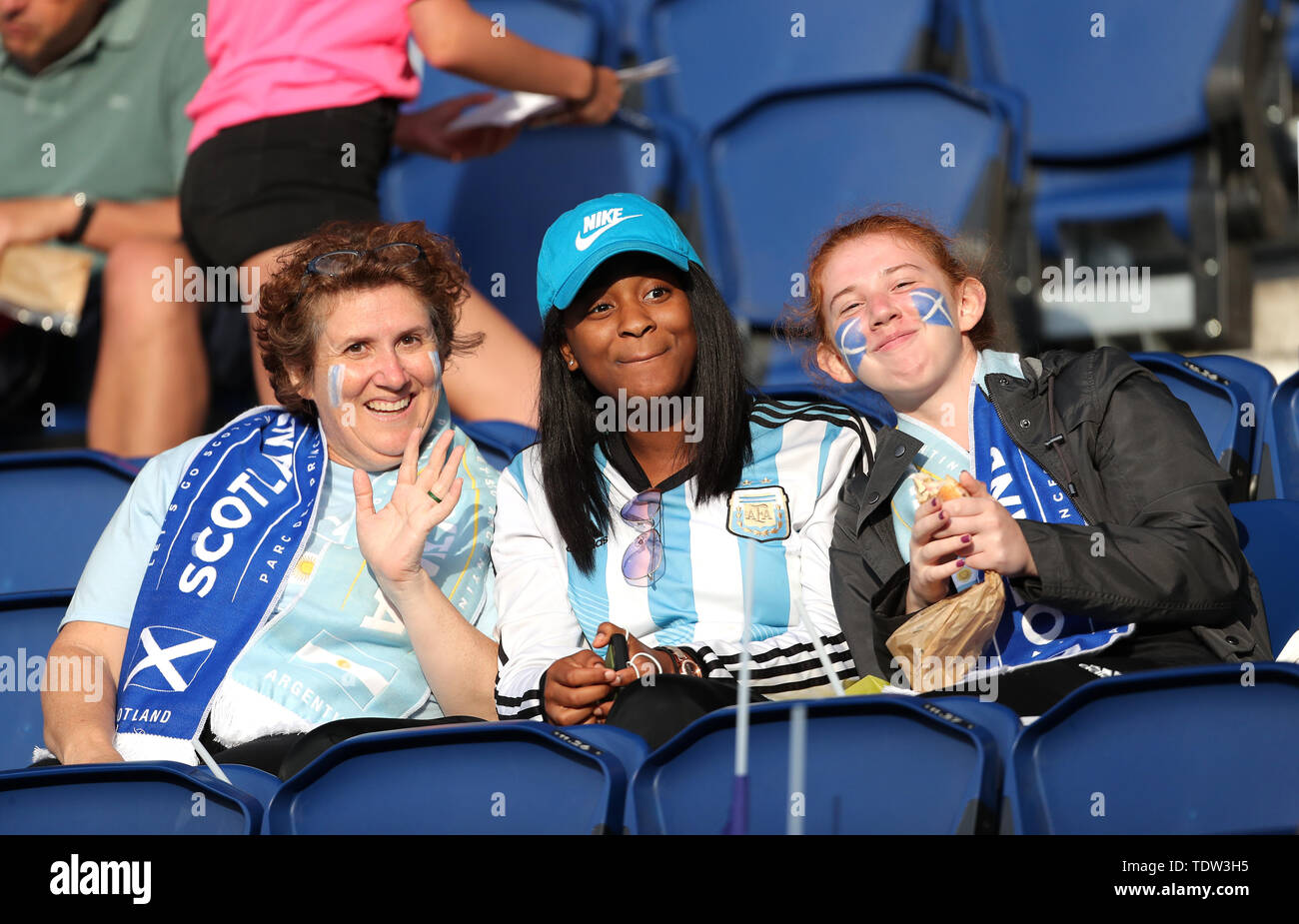 Scotland fans in the stands during the FIFA Women's World Cup, Group D ...