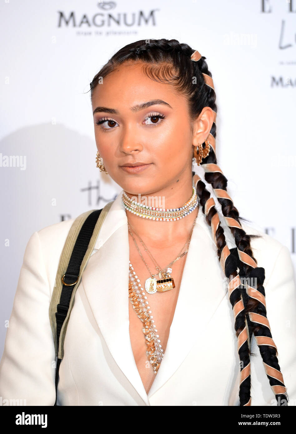 Joy Crookes attending the ELLE List VIP Party at The Petersham, London ...