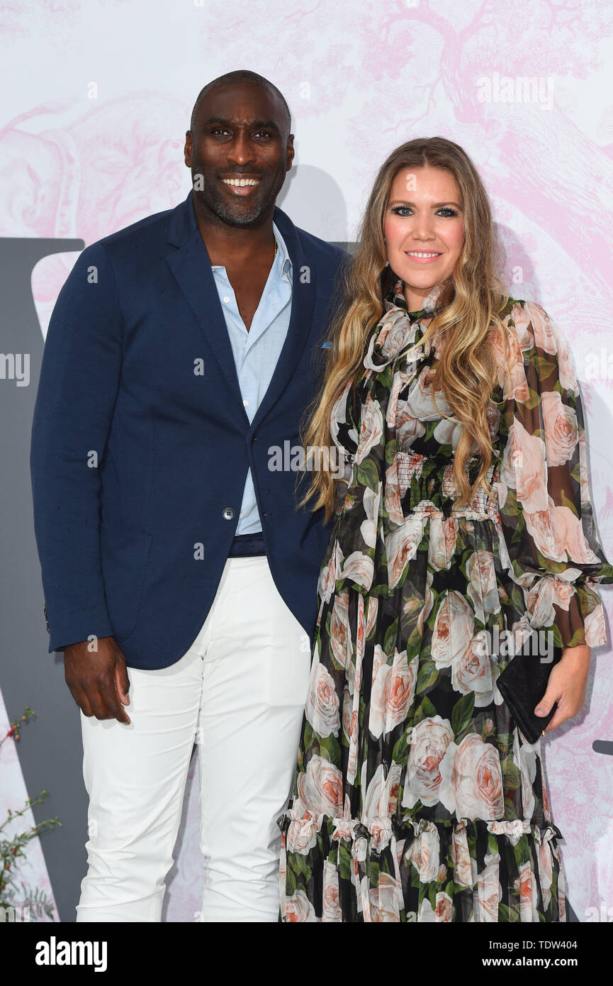 Sol Campbell and Fiona Barratt attending the Victoria and Albert Museum ...