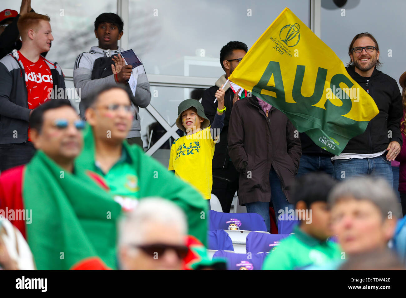 A young Australia fan in the stands during the ICC Cricket World Cup ...