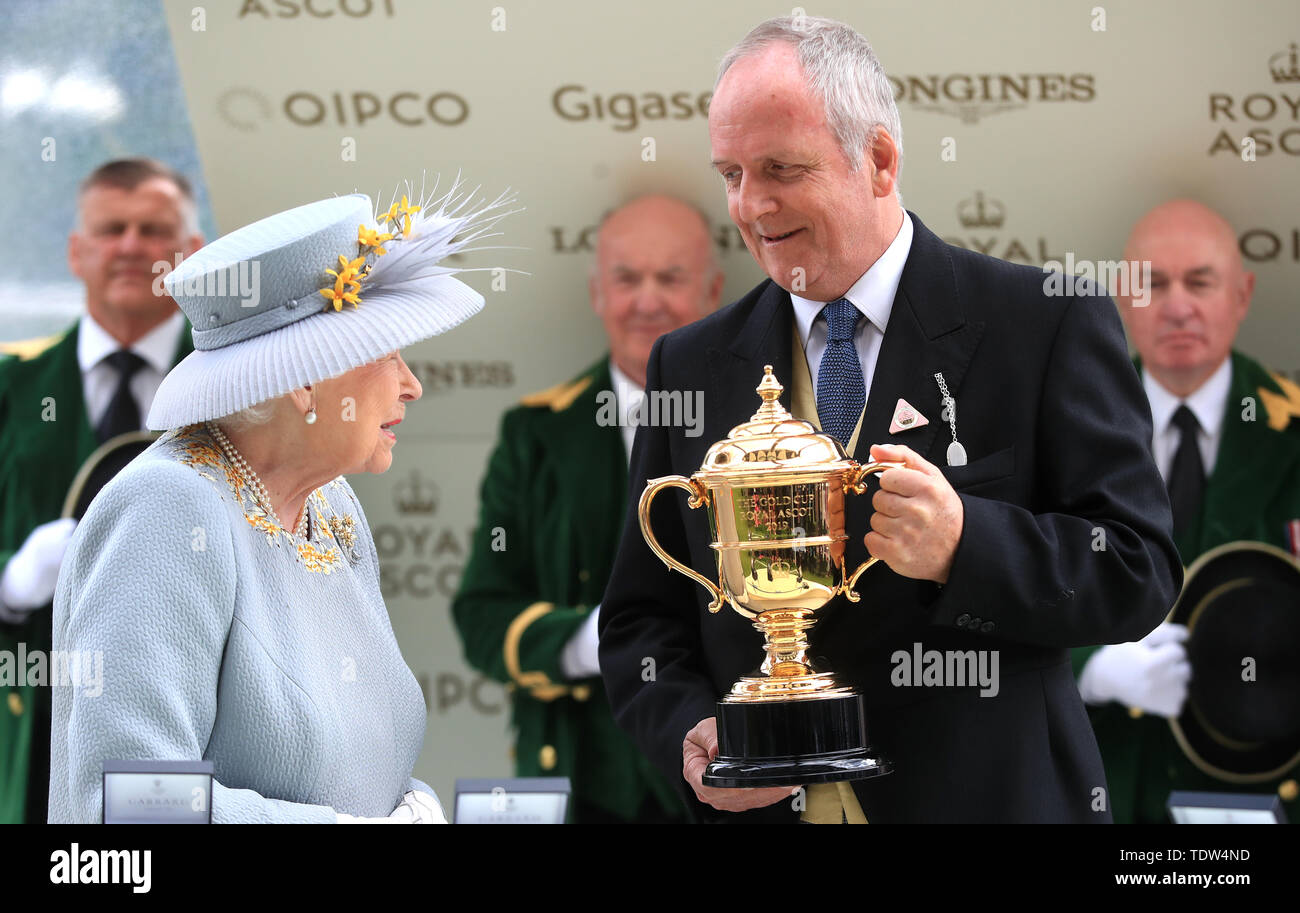 The gold cup trophy during ladies day hi-res stock photography and ...