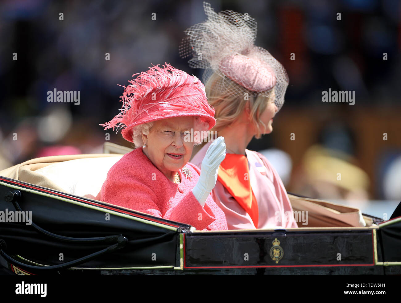 Queen Elizabeth II arriving during day four of Royal Ascot at Ascot ...
