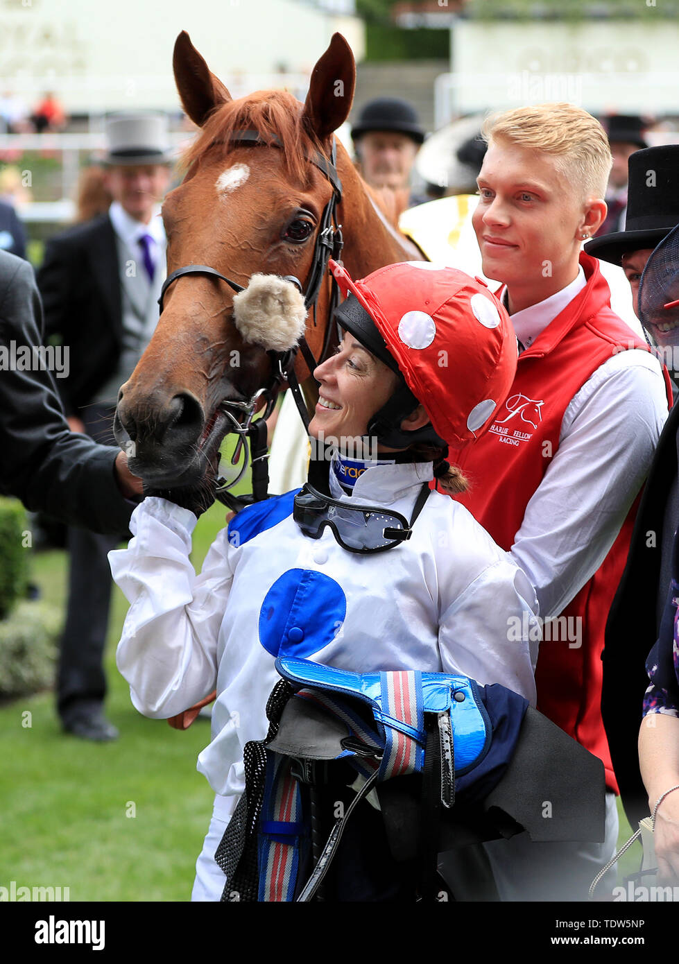 Jockey Hayley Turner poses with horse Thanks Be after winning the ...