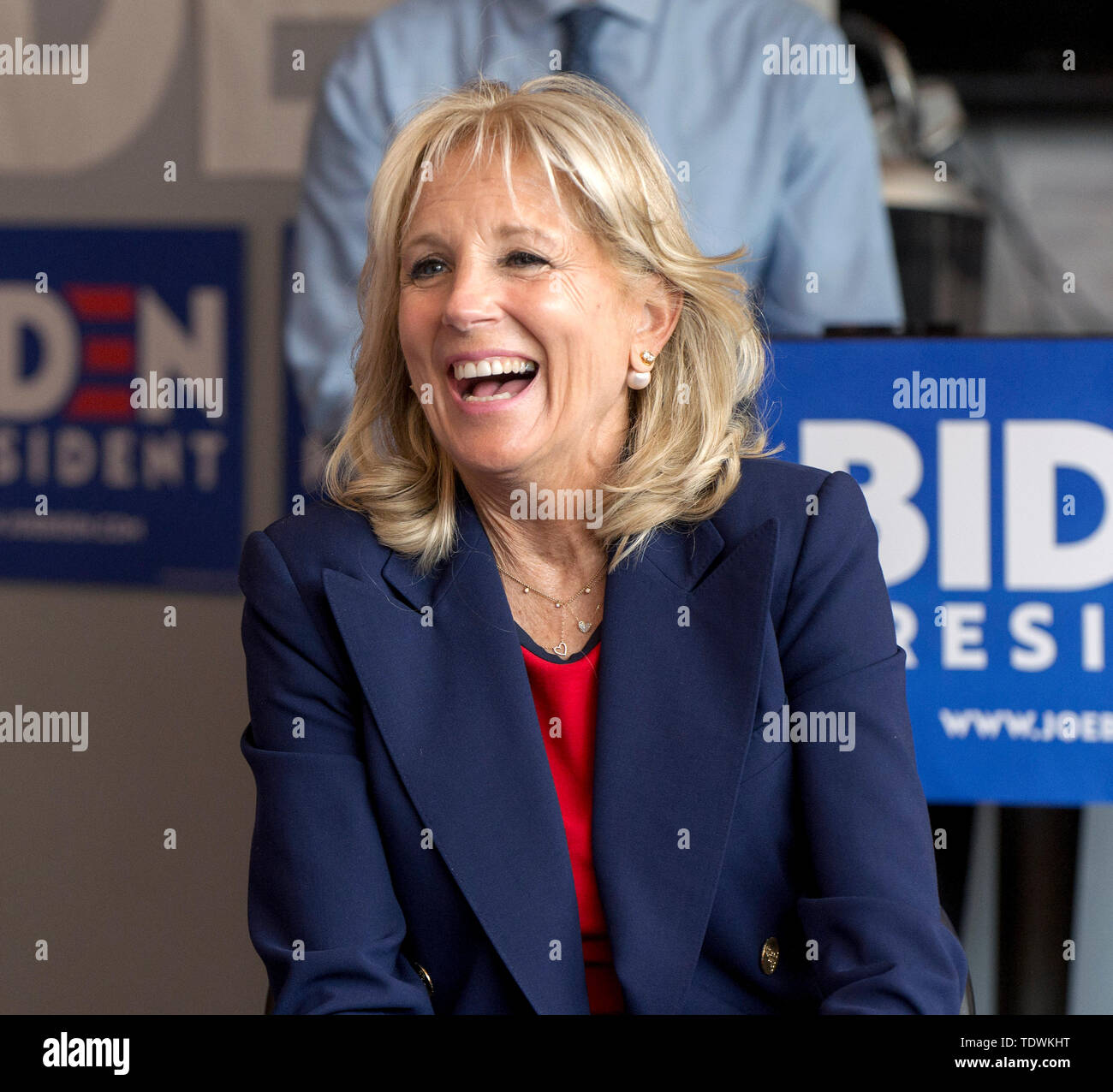 Rochester, New Hampshire, USA. 19th June, 2019. Dr. JILL BIDEN attends ...
