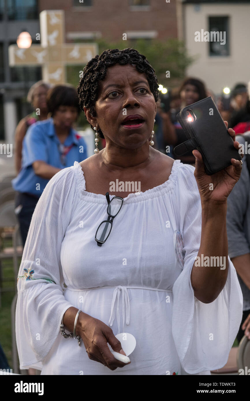 Charleston, United States. 19th June, 2019. Relatives of the Emanuel 9 ...