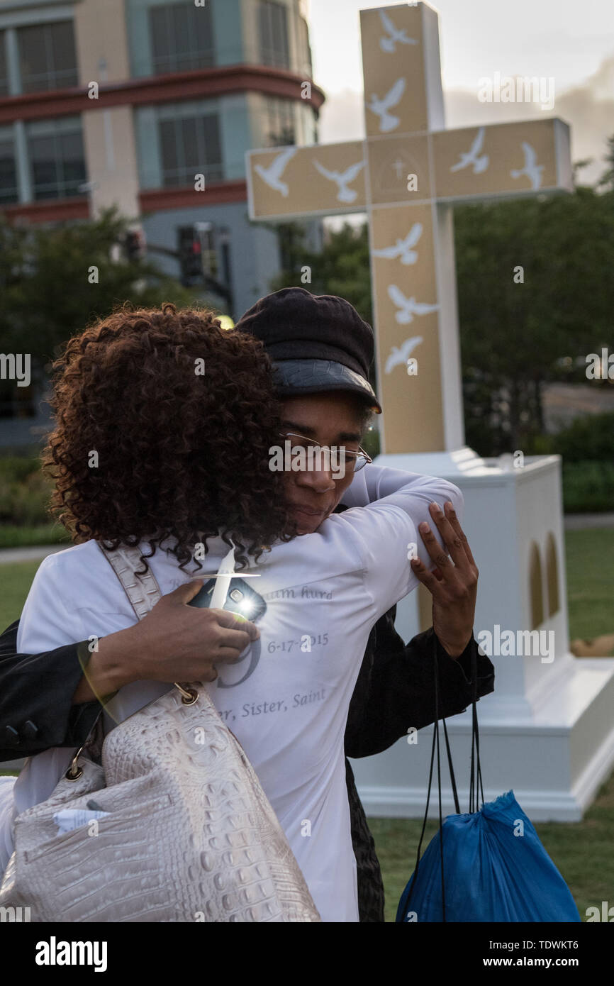 Charleston, United States. 19th June, 2019. Relatives of the Emanuel 9 ...