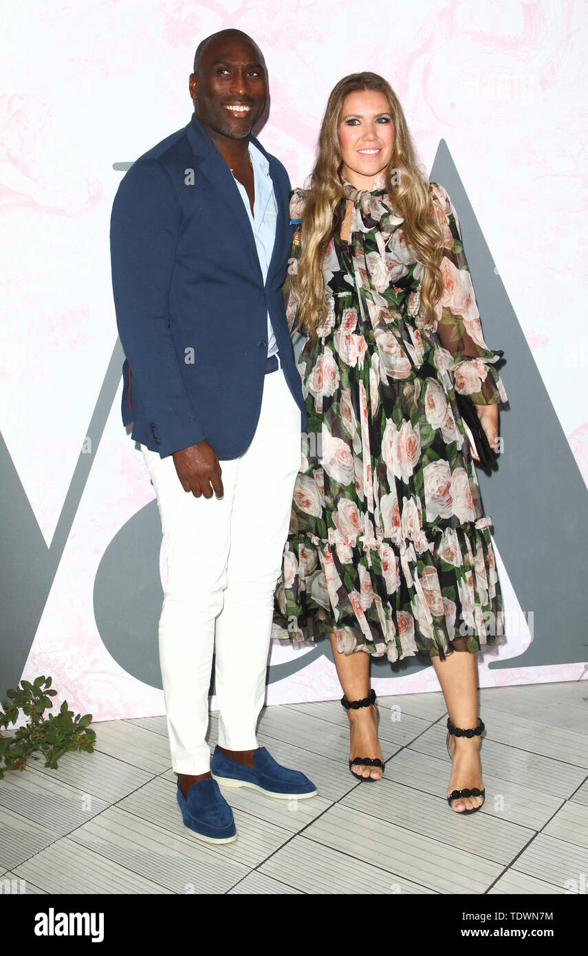 London, UK. 19th June, 2019. Sol Campbell and wife at The Victoria and ...