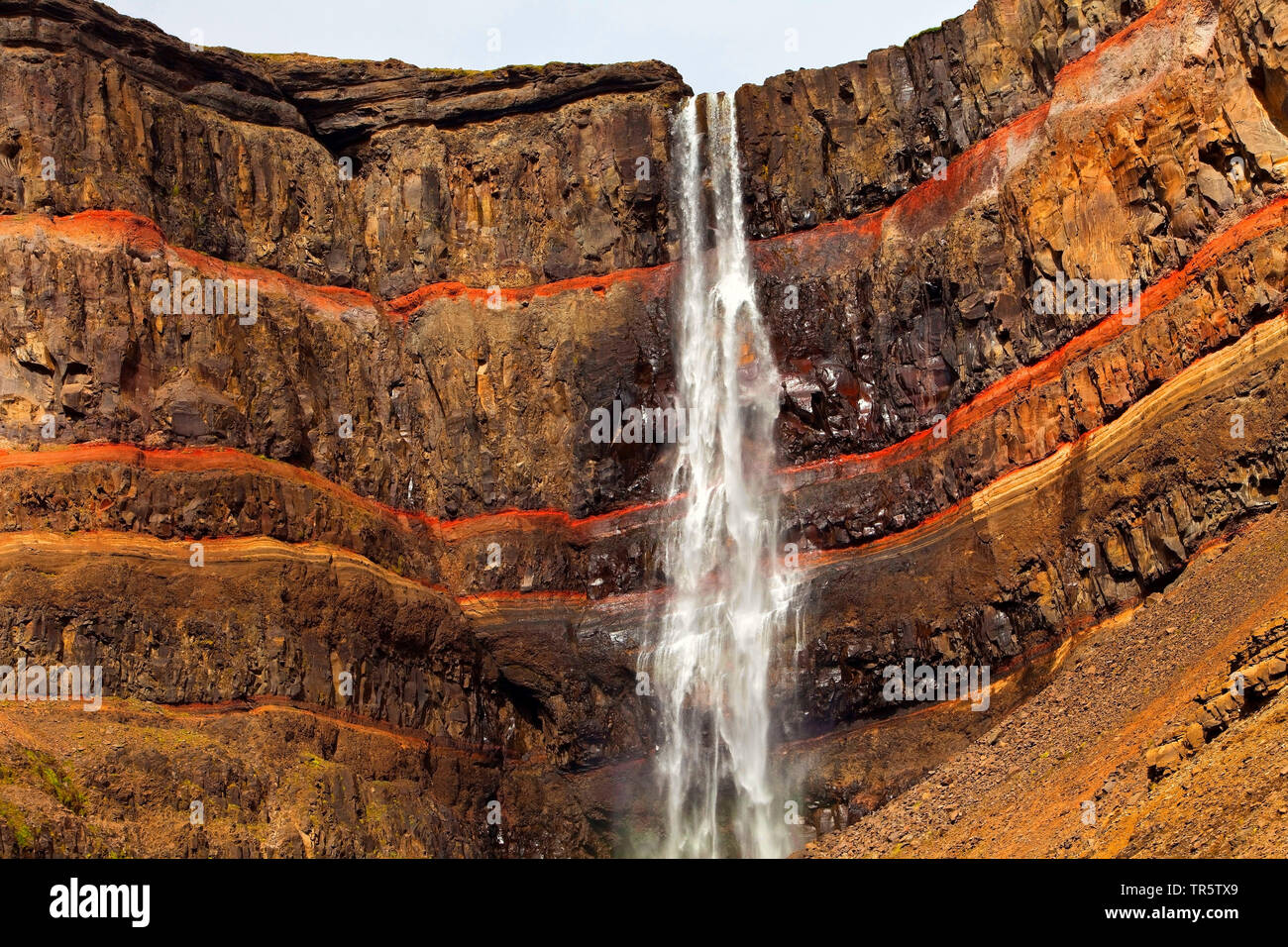 Hengifoss waterfall, Iceland, Hengifoss Stock Photo - Alamy