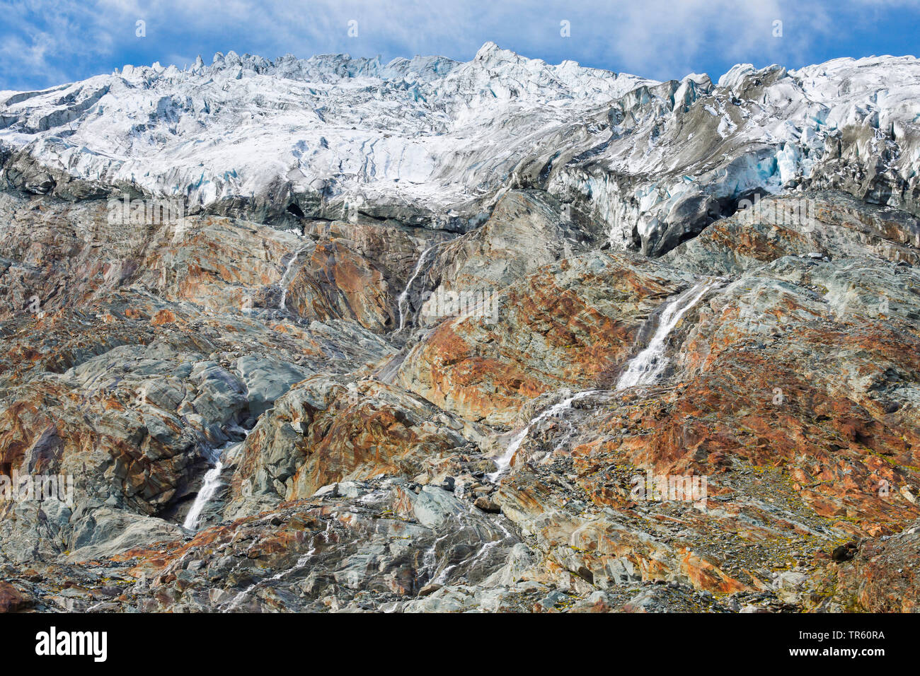 Rhone Glacier near the Furka Pass, Switzerland, Valais, Oberwallis ...