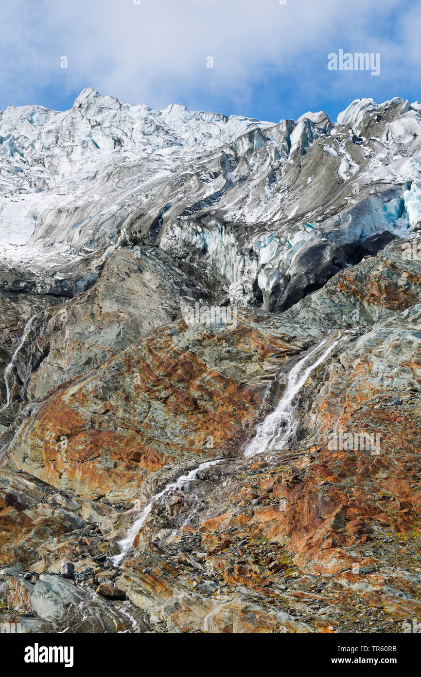 Rhone Glacier near the Furka Pass, Switzerland, Valais, Oberwallis ...
