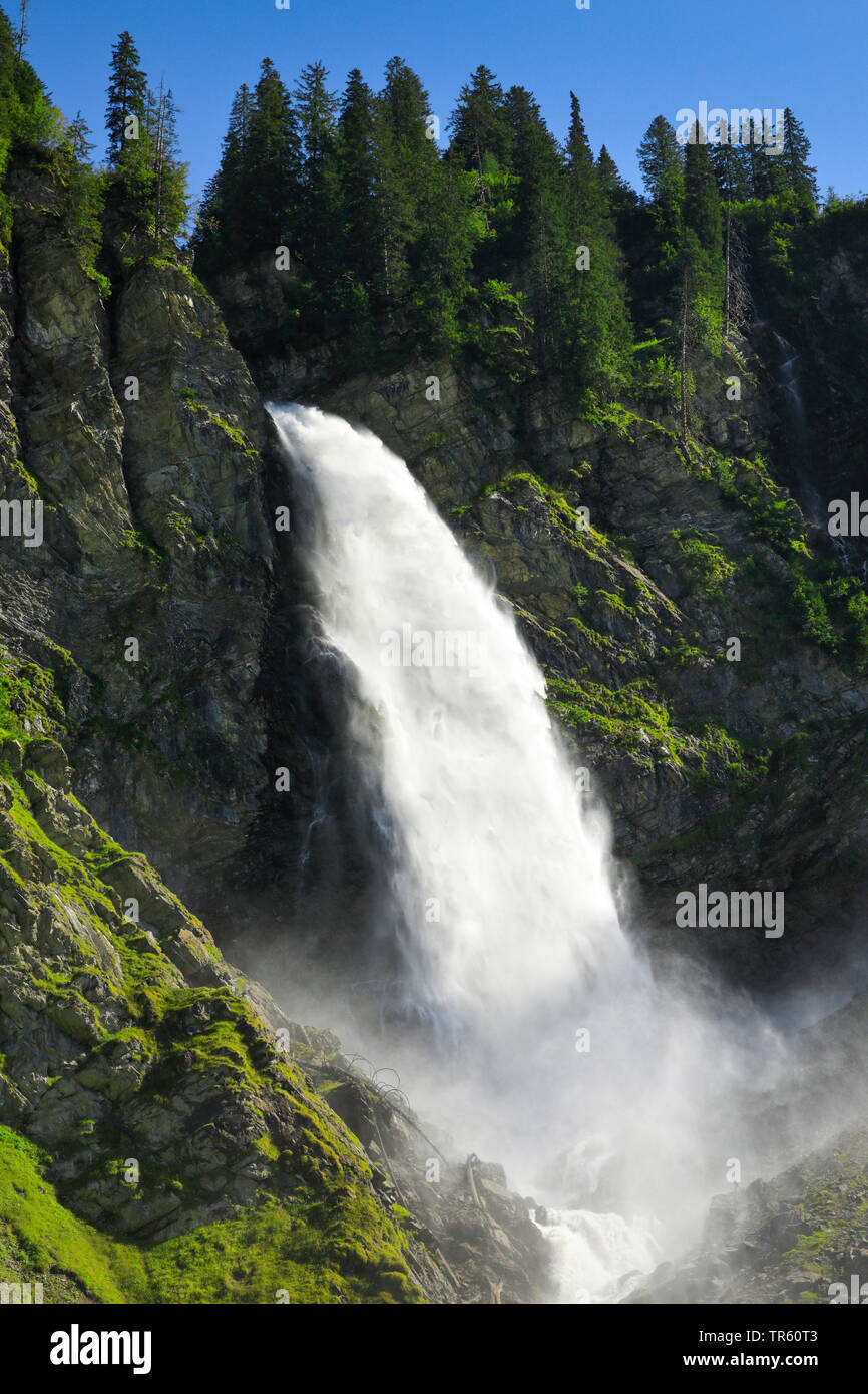 waterfall Staeubifall in Unterschaechen, Switzerland, Uri, Alp Aesch ...